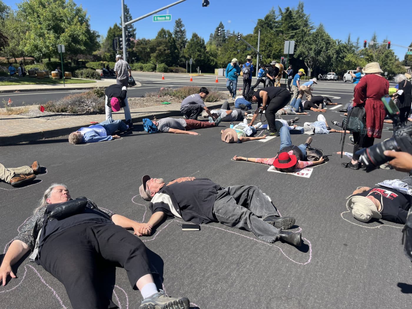 Activists protest outside California national lab to mark 80th ...